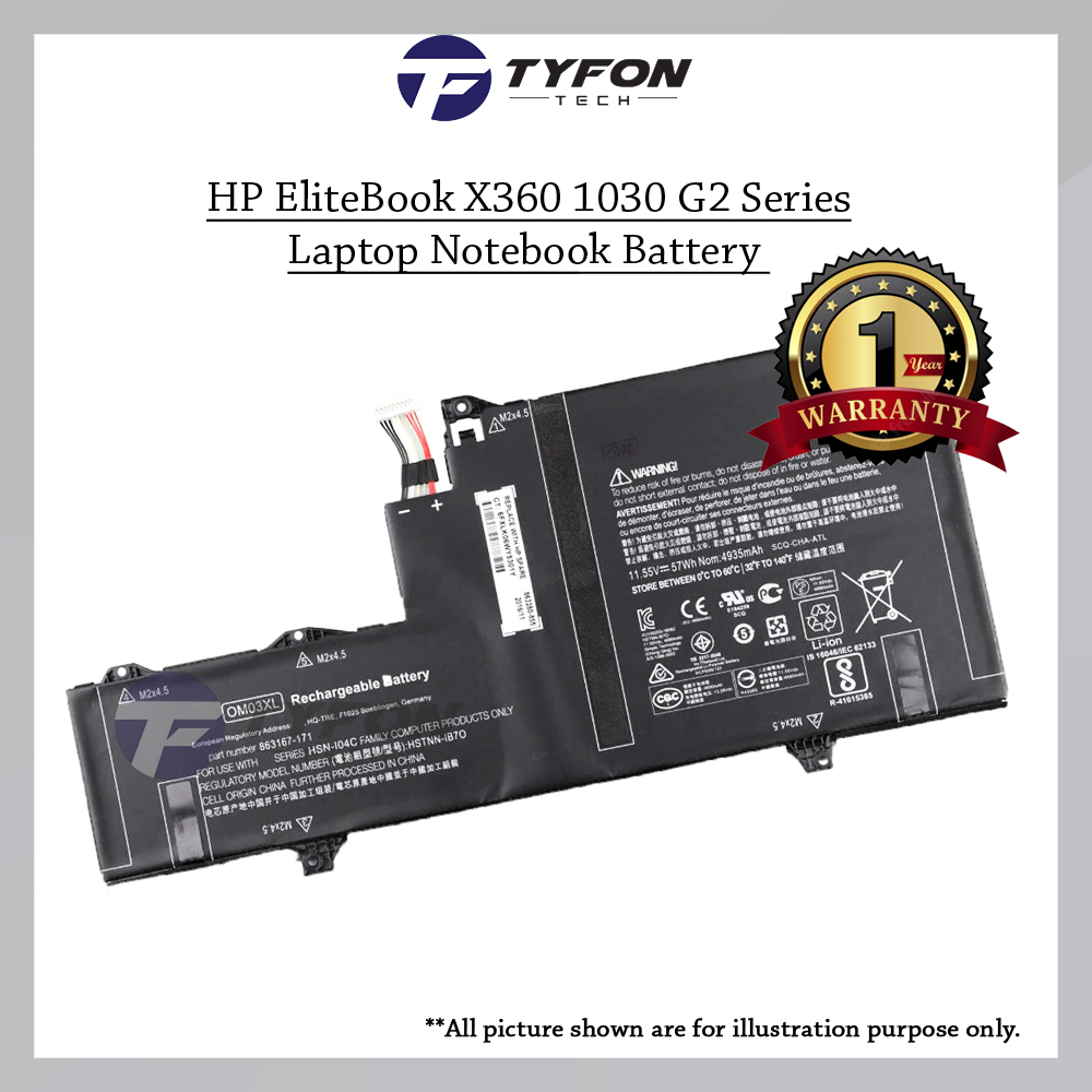 HP EliteBook X360 1030 G2 Series Laptop Notebook Battery OEM OM03XL