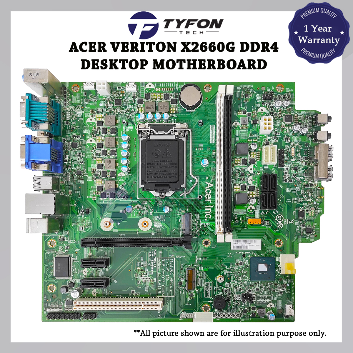 Acer Veriton X2660G LGA 1151 DDR4 Desktop Motherboard MIB36L-vMocha ...