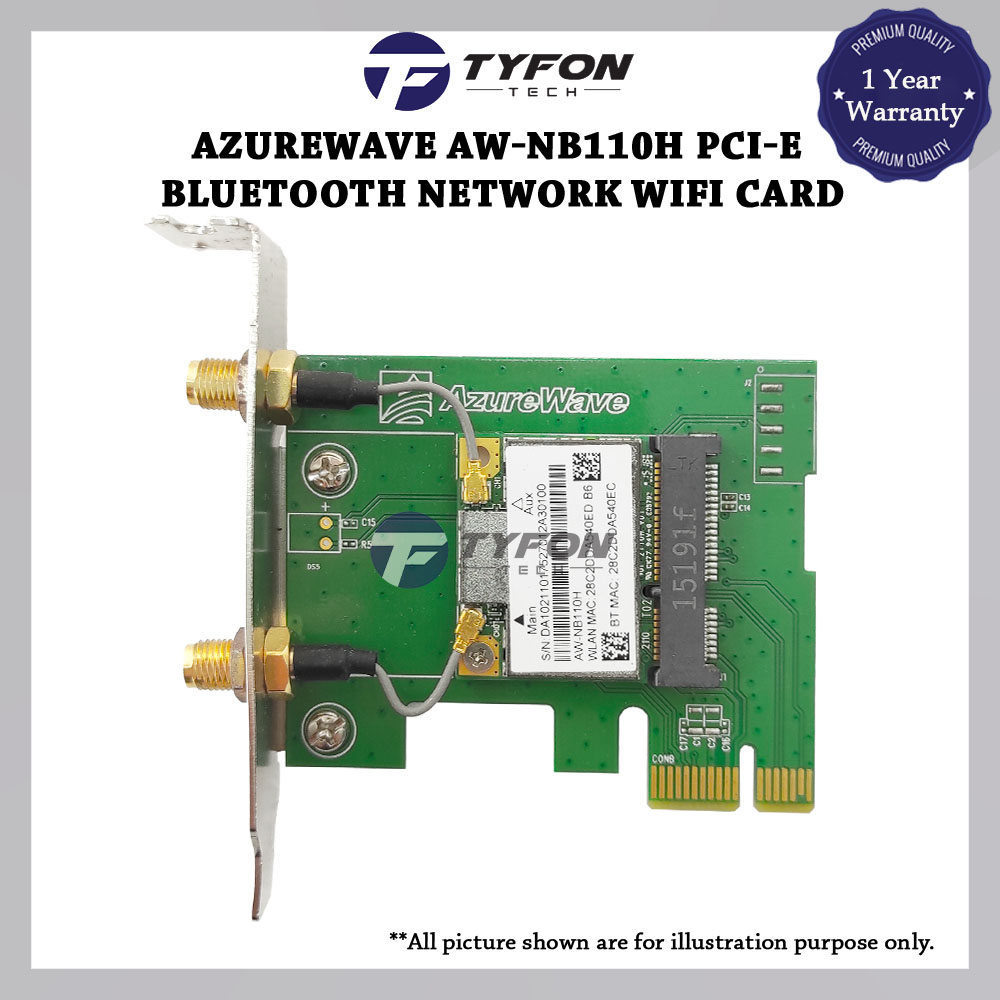 AzureWave AW-NB110H PCI-E Bluetooth Wireless Network Wifi Card